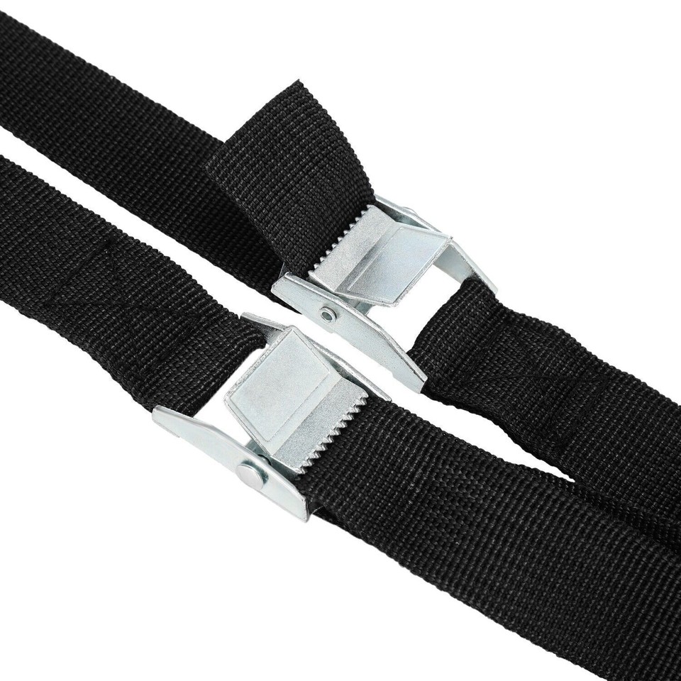 6 x Heavy Duty Ratchet Tie Down Straps Car Roof Rack Belts Quick ...