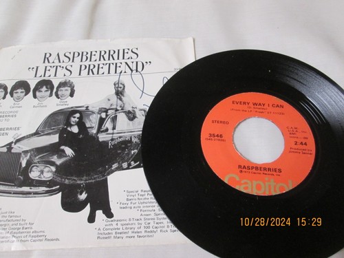 RASPBERRIES: let's pretend / every way i can CAPITOL 7" Single 45 RPM ...