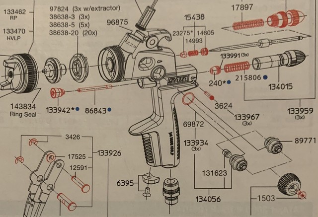 SATA Jet 3000b RP Repair Kit 133835 for sale online | eBay