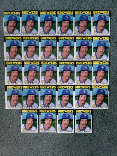 1986 Topps Chuck Porter Baseball Card Lot of approx 28 Cards | eBay
