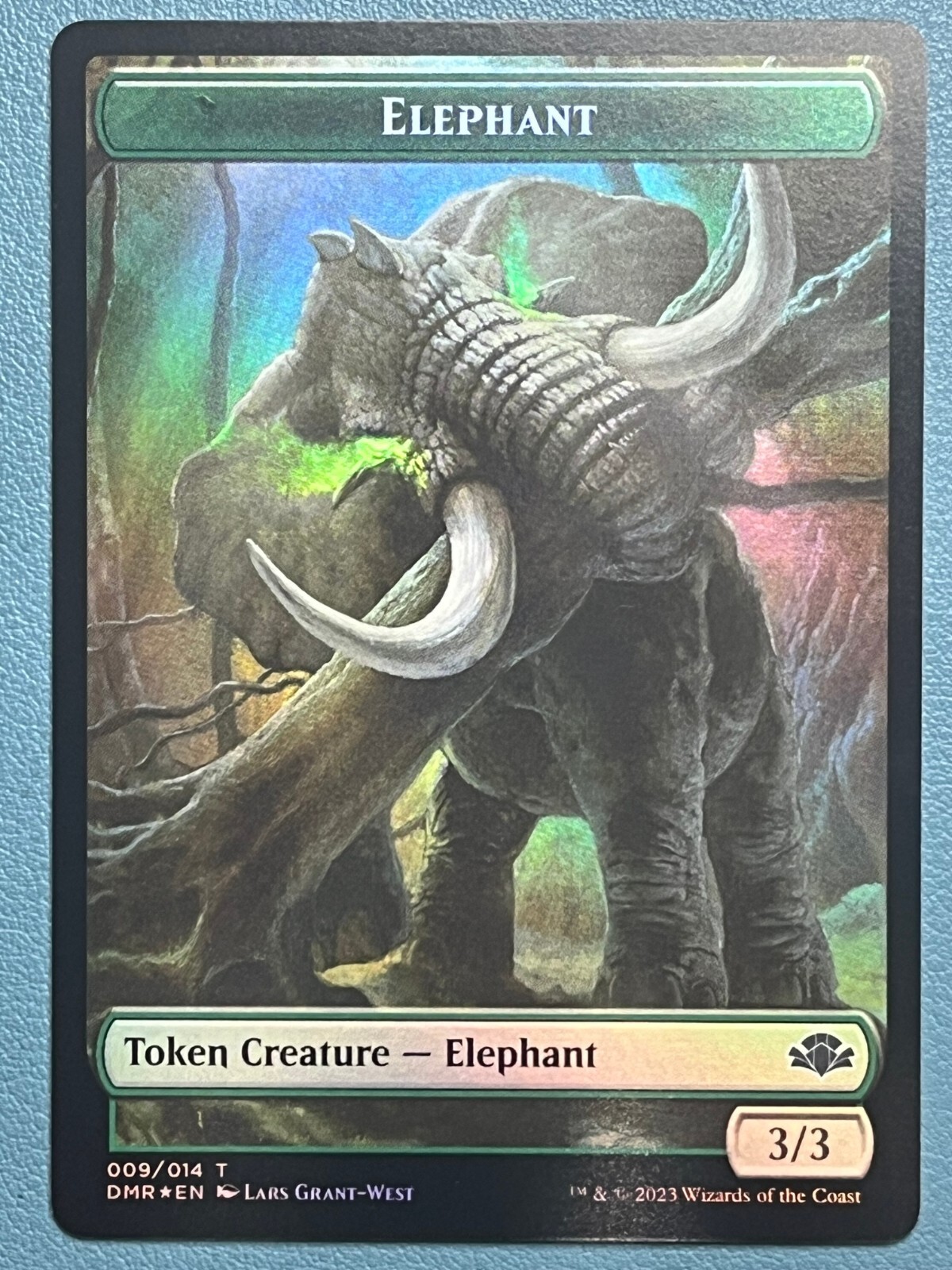 MTG Elephant // Elemental Double-sided Token Foil Dominaria DMR NM | eBay