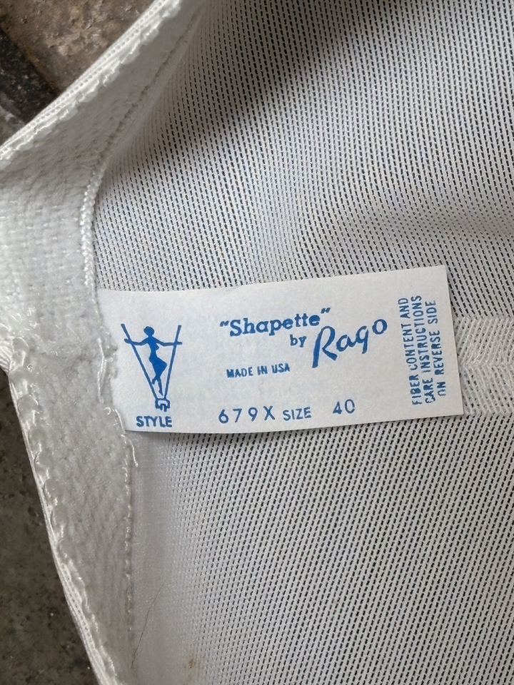 RAGO White Size 1X Lace Girdle Mid Thigh Shaper Garter Panties #679X ...