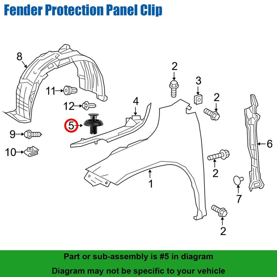 FOR LEXUS FACTORY ENGINE COVER CLIPS (BAG OF 10) LS460 LS460L RX350 ...