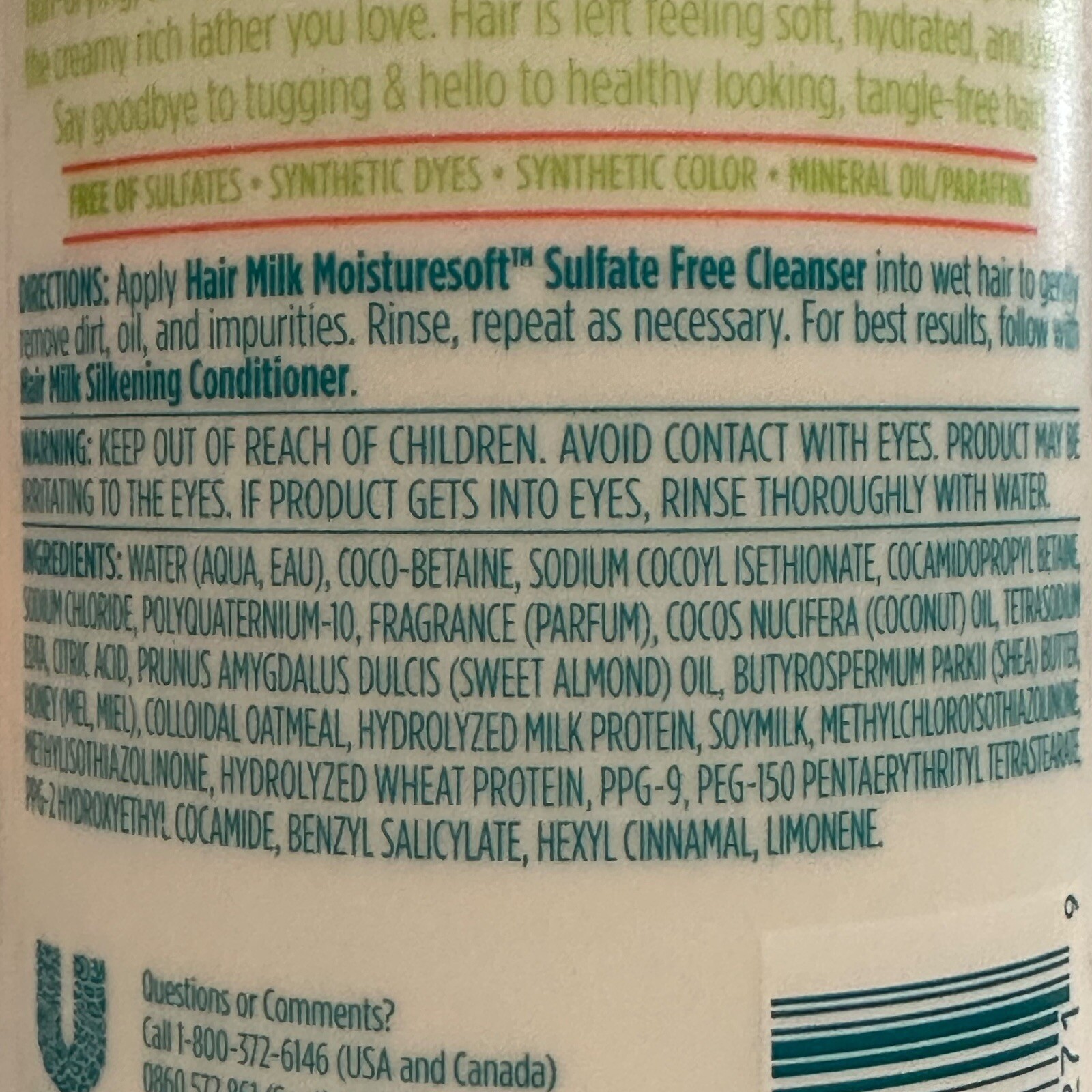 6 Pack Just for Me Natural Hair Milk Sulfate Free Cleanser Shampoo 13.5 ...