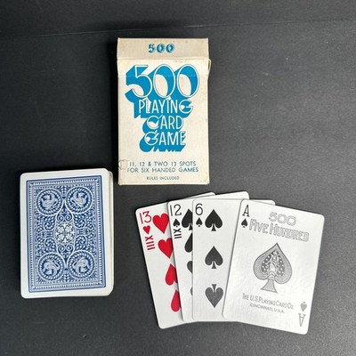 Vintage Six Handed Five Hundred Playing Cards 500 Deck 63 Cards | eBay