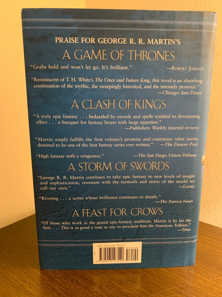 George R.R. Martin SIGNED BOOK A Game of Thrones FIRST EDITION ...