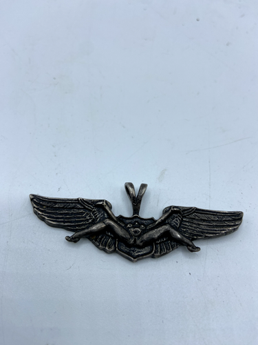 WW II Sterling Silver US Military Pilot Gunner Bomber Wings Pin 3" | eBay