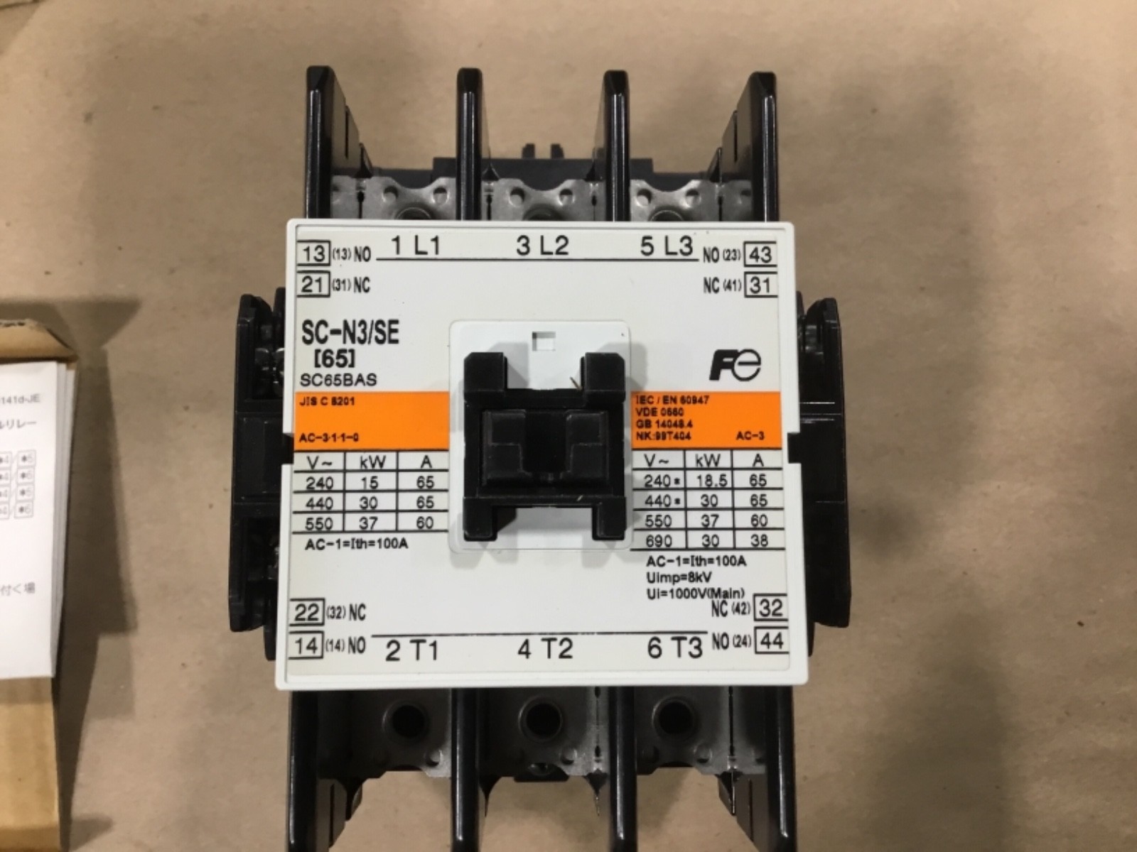 Fuji Electric SC-N3/SE Magnetic Contactor SC65BAS-222 200/250 AC ...