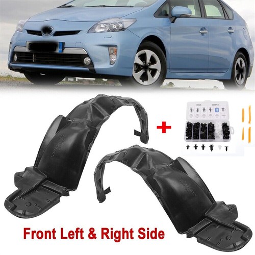 Front Left & Right Fender Liner w/Clips For 2010 2011 2012-2015 Toyota ...