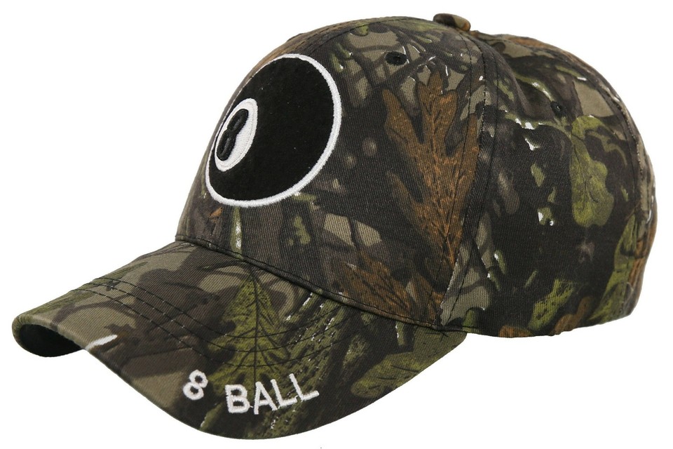 NEW! EIGHT 8 BALL CAP HAT FOREST CAMO | eBay