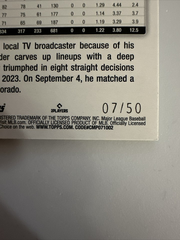 2024 Topps Merrill Kelly #112 Yellow Crackle 07/50 Arizona Diamondbacks ...