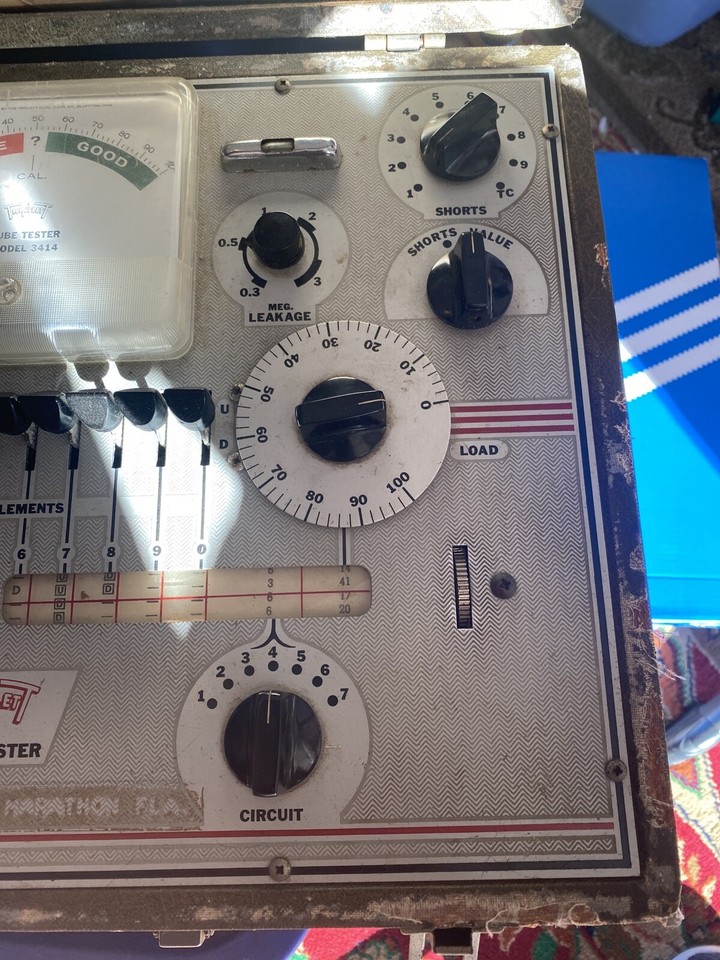 Vintage 1959 Triplett Tube Tester Model 3414 / Powers On!!!!! With ...