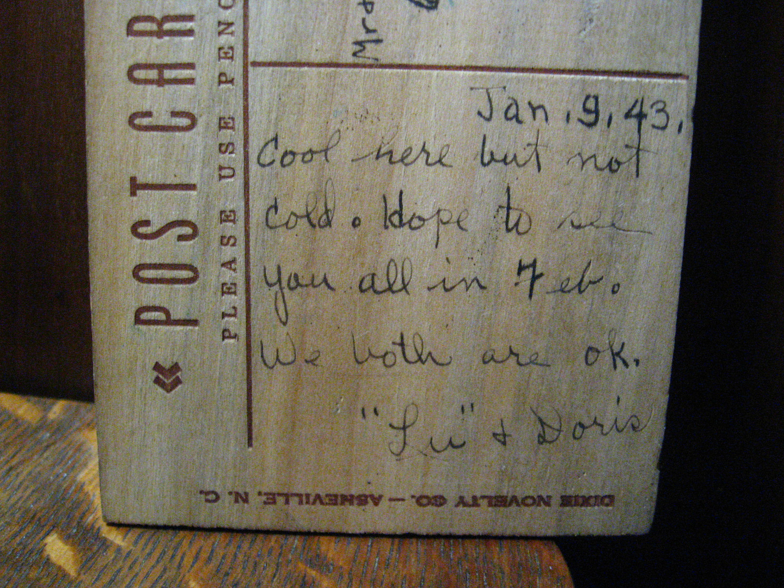 Spence Air Field Moultrie Georgia 1943 Wood Postcard - USA Air Forces ...