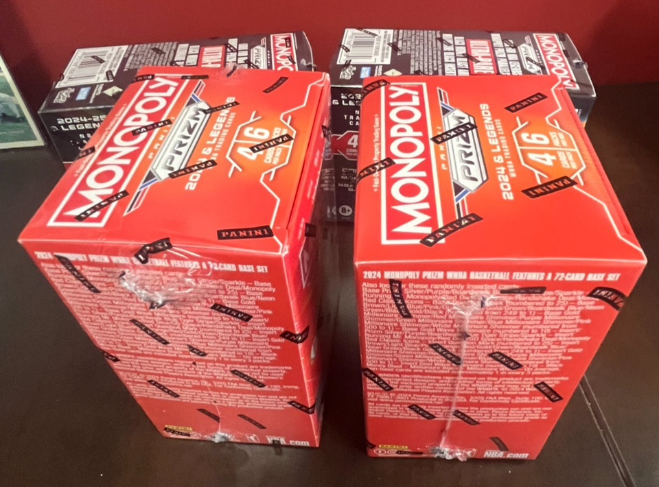 (2x) 2024 Monopoly Prizm WNBA and (2x) NBA🏀 Booster Blaster Box Factory ...