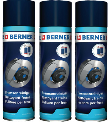 3 Dosen Berner Bremsenreiniger 500ml Teile Reiniger Brake Cleaner Spray ...