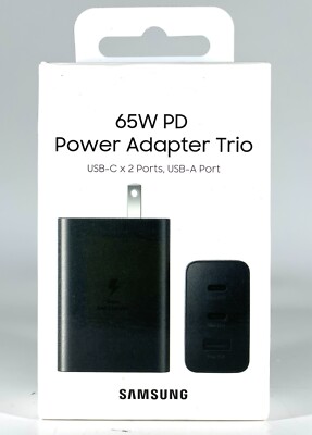 Samsung 65W PD USB-C & USB-A Trio Power Adapter For Lenovo/HP/Samsung ...