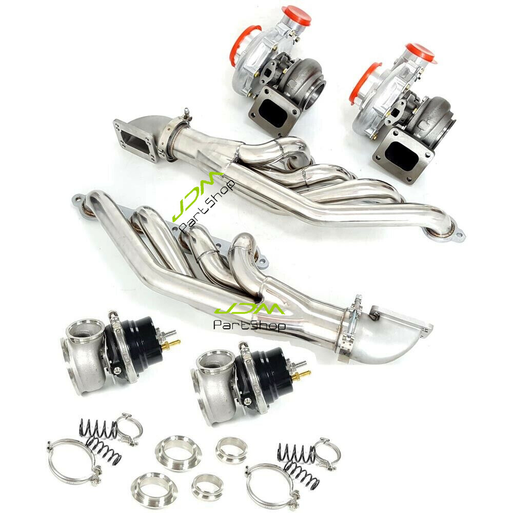 T4 AR.80/.81 Turbos+Manifold+Elbows +V60 Wastegates For LS1 LS2 LSX V8 ...