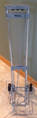 Stebco Deluxe Travel Luggage Cart 12 5/8 x 9 1/4" Surface, Gray/Chrome ...