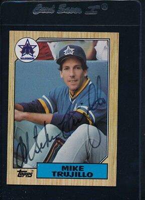 1987 Topps #402 Mike Trujillo Mariners Signed Auto *41785 | eBay