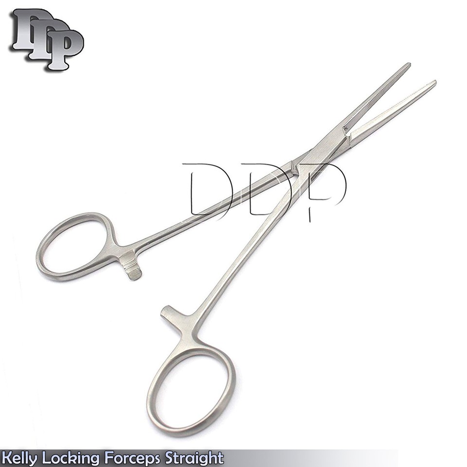 KELLY HEMOSTATIC FORCEPS 5.5" STRAIGHT PREMIUM GRADE SURGICAL MEDICAL ...