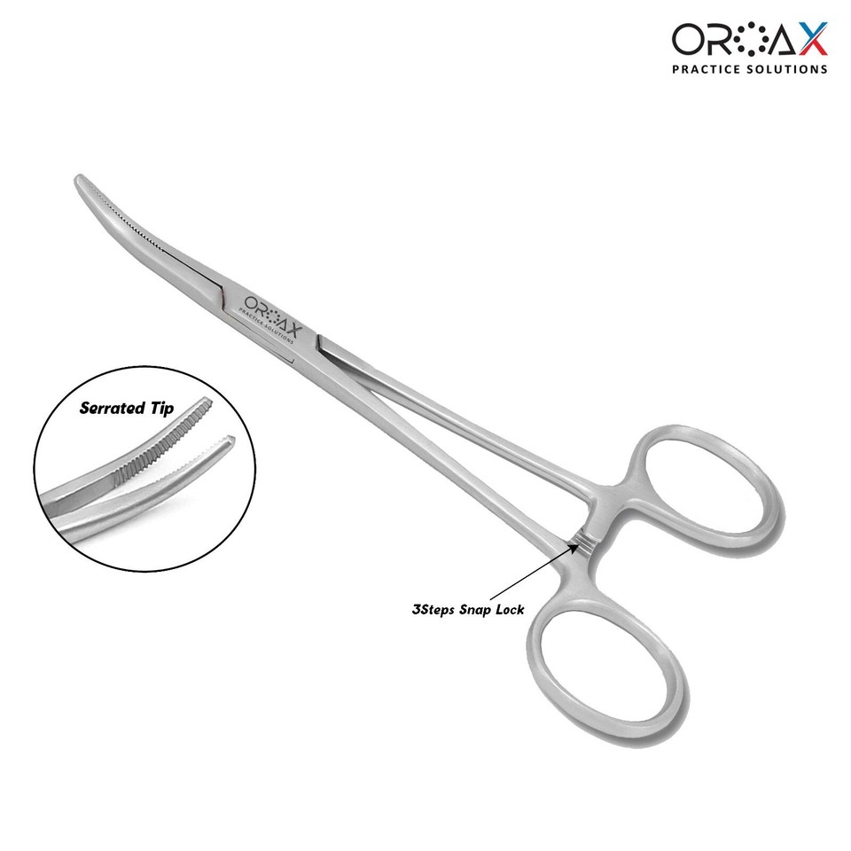 Pinza hemostática Kelly recta de 14 cm: pinza quirúrgica con bloqueo ...