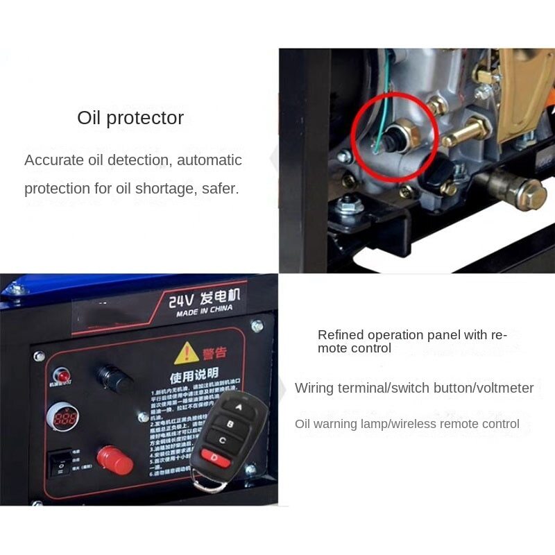6KW 24V DC Generator 24V Diesel Generator Parking Air Conditioner ...