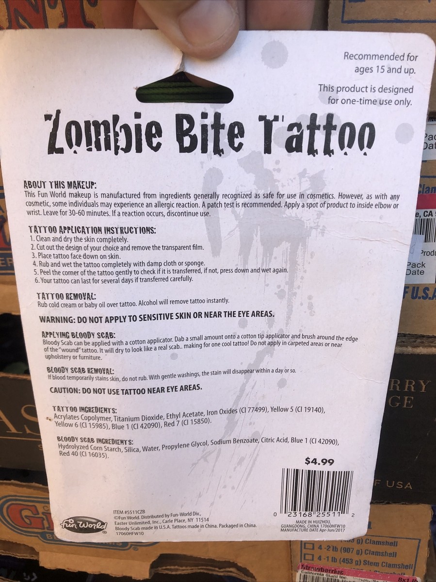 Zombiebiss Tattoo Zombiebiss Etsy.de
