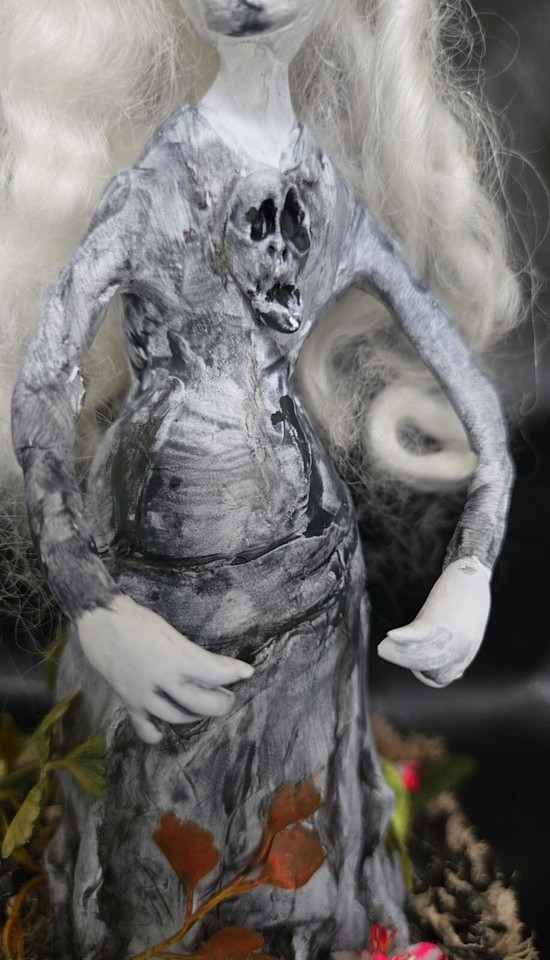 OOAK Creepy Oddity Art Doll Clay Figure Opera Nature Witch Ghoul Skull ...