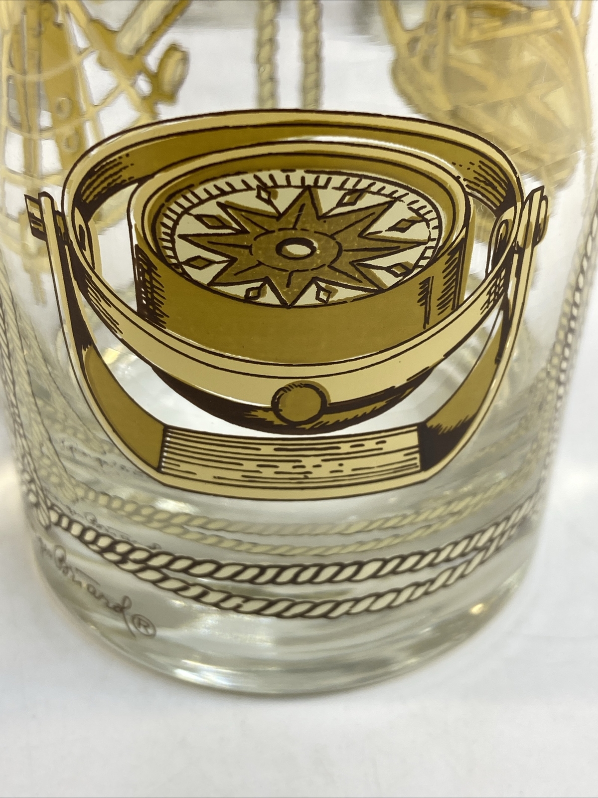 5 MCM Georges Briard Rocks Glasses Nautical Navigation Old World ...