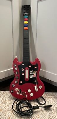 Playstation 2 Guitar Hero Gibson SG Red Octane Controller PS2 Works No ...