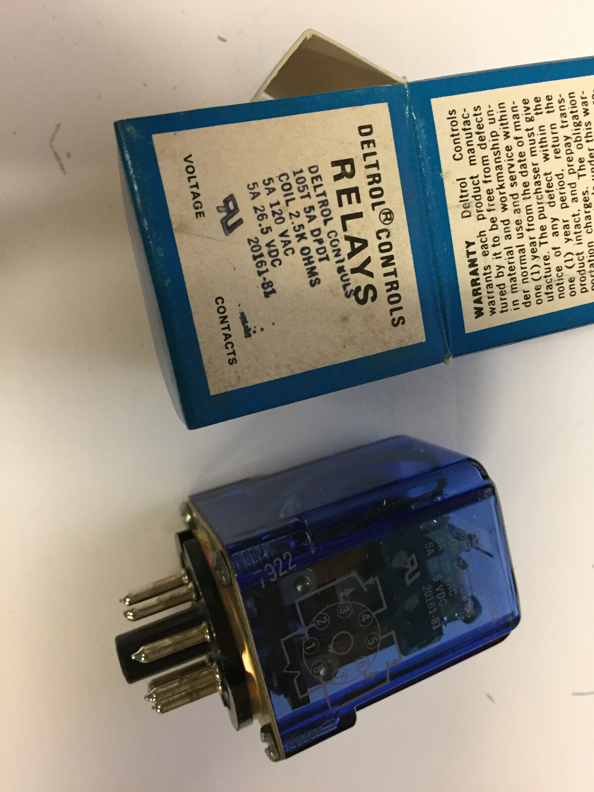 DELTROL RELAY 20161-81 DPDT 2.5K 5A NOS | eBay
