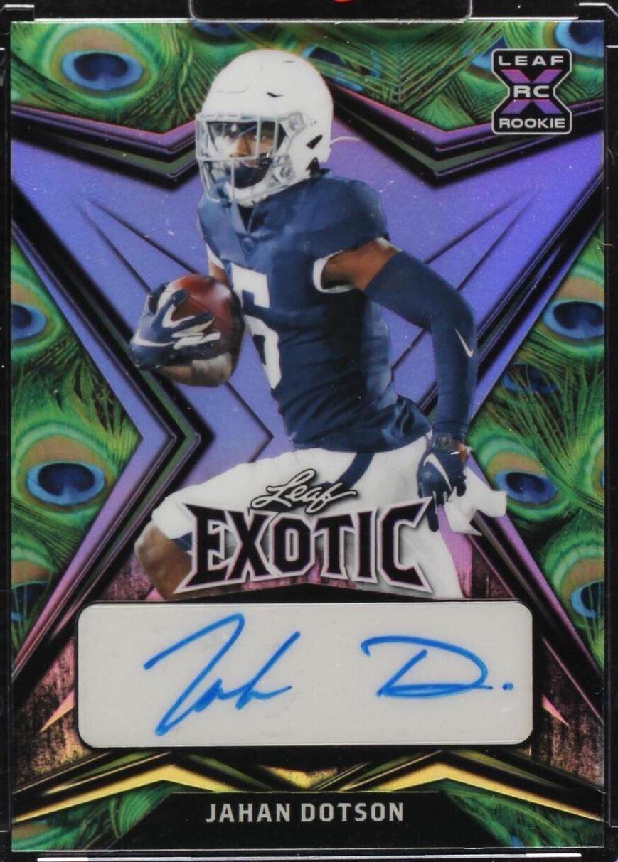 2022 Leaf Exotic - Base Autographs Jahan Dotson #EA-JD3 Peacock /7 (AU ...