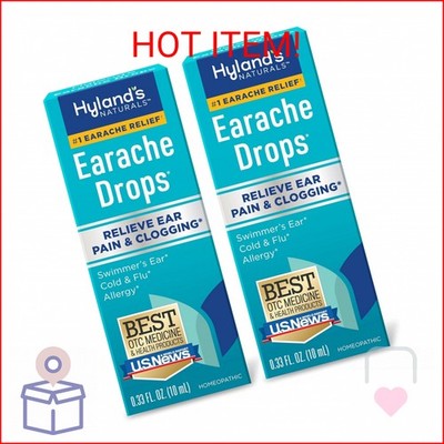 Hyland's Earache Drops, Natural Relief of Swimmer's Ear, Cold and Flu ...