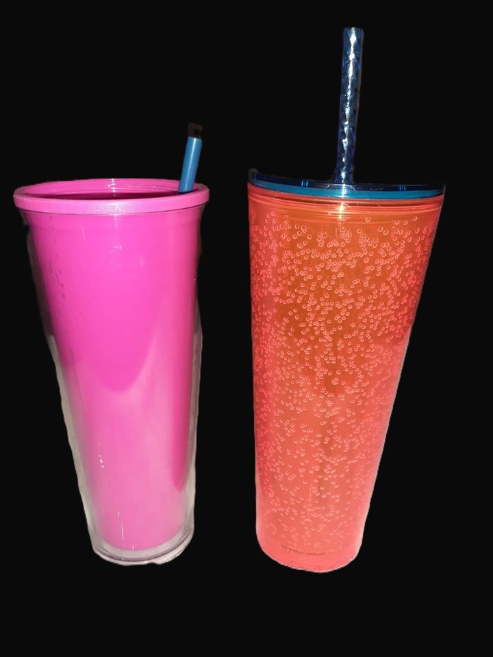 X2 NEW STARBUCKS SUMMER 2023 NEON BUBBLESEED INFUSED TUMBLER & 2014 ...