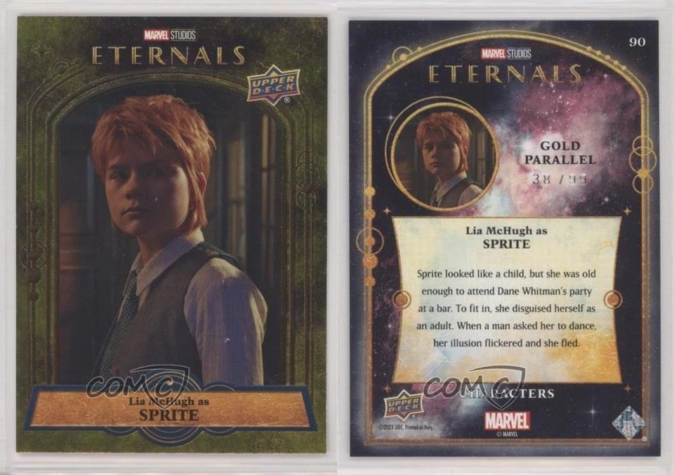 2023 Upper Deck Marvel Eternals Characters Gold 38/99 Lia McHugh as ...