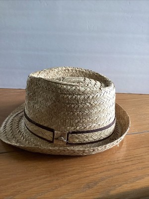 Tommy Bahama 100% Buri Braid Straw Hat Fedora For Men Cool Max Small ...