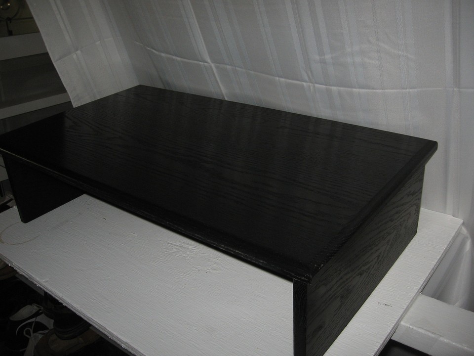 X-LARGE BLACK TV RISER-Solid/Safe 30"wide x 17"deepx8"high by Syracuse ...