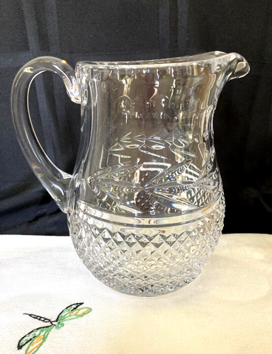 Galway Ireland Crystal Pitcher Leah Pattern 32 oz | eBay