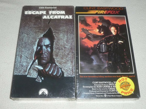 SEALED NEW CLINT EASTWOO VHS TAPE LOT FIREFOX ESCAPE FROM ALCATRAZ ...