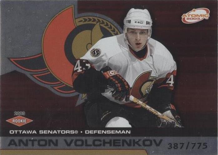 2002-03 Pacific Atomic - Anton Volchenkov #120 Hobby Parallel /775 (RC ...