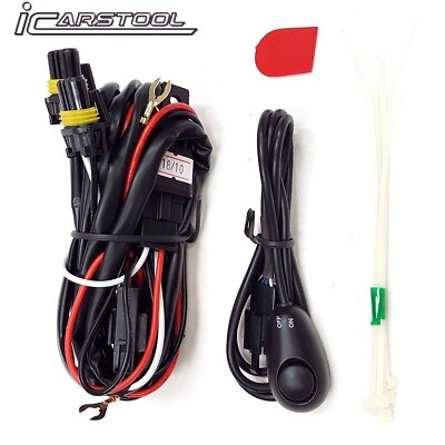 Fog Light Wiring Harness Relay Kit 9005 H10 HB3 LED ON/OFF Switch 2 ...