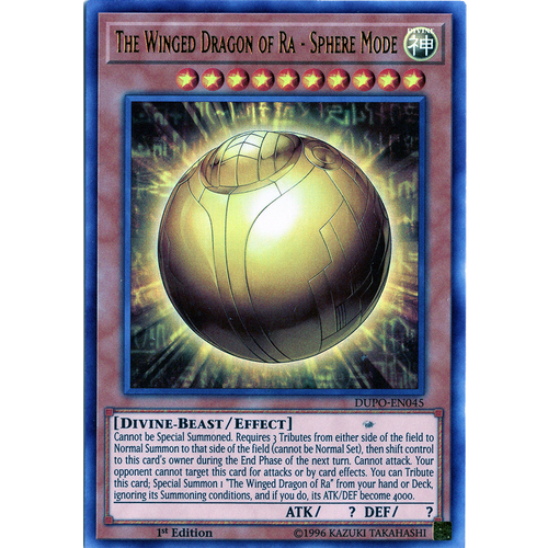 THE WINGED DRAGON OF RA - SPHERE MODE *** ULTRA RARE DUPO-EN045 YUGIOH ...