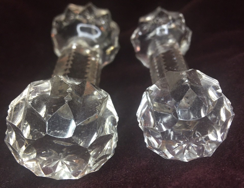 2 Vintage Antique Crystal Glass Knife Rests 4 1/4 Inches Long | eBay