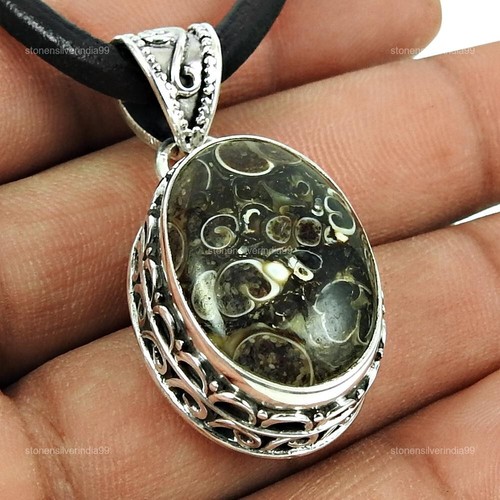 Gift For Women Pendant Boho 925 Silver Natural Turtella Agate Gemstone ...
