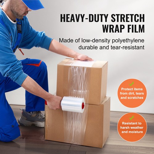 Strong Clear Pallet Stretch Shrink Wrap Pack Cling Film 5" x 1000' 4 ...