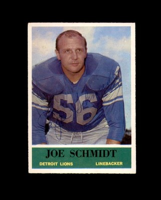 Joe Schmidt Signed HOF 1964 Philadelphia Gum Detroit Lions Autograph | eBay