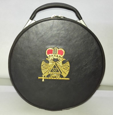 33rd degree Masonic Cap Case, Scottish Rite Cap Case, Masonic Crown Cap ...