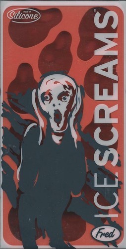 Fred Ice Screams Silicone Cube Tray Edvard Munch Classic New 12 Skulls ...