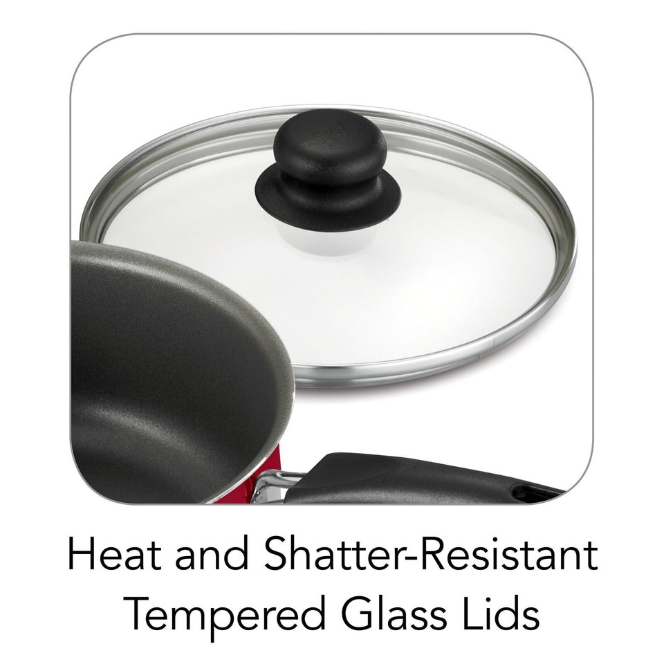 9-Piece Non-stick Cookware Set Pots & Pans Kitchen Simple Cooking ...