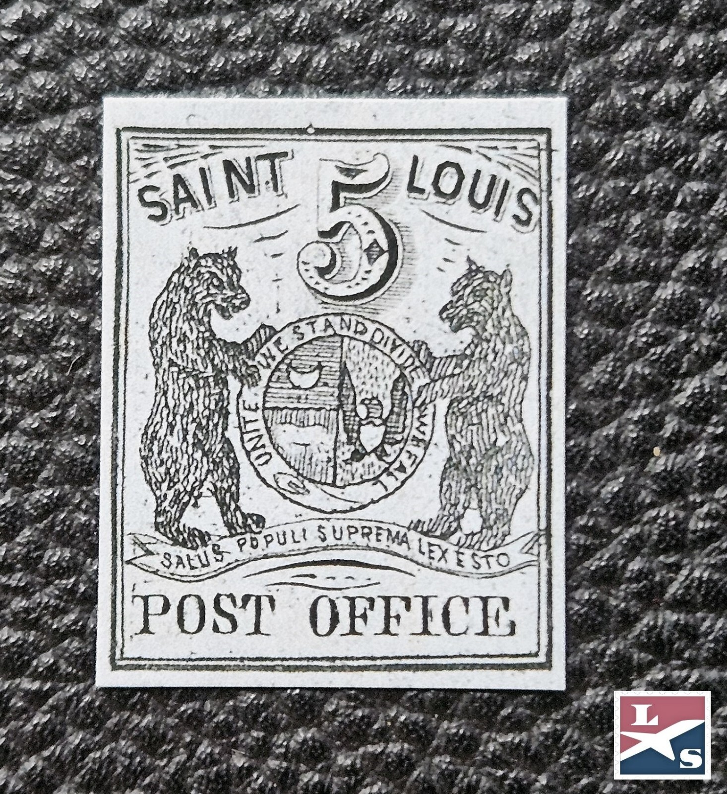 L/S US Postmaster Provisional 11X1 Missouri Coat of Arms 5c Forgery Lot ...